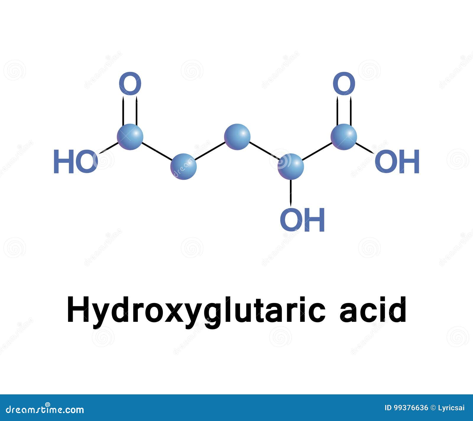 Alpha Hydroxyglutaric acid stock vector. Illustration of chemistry ...