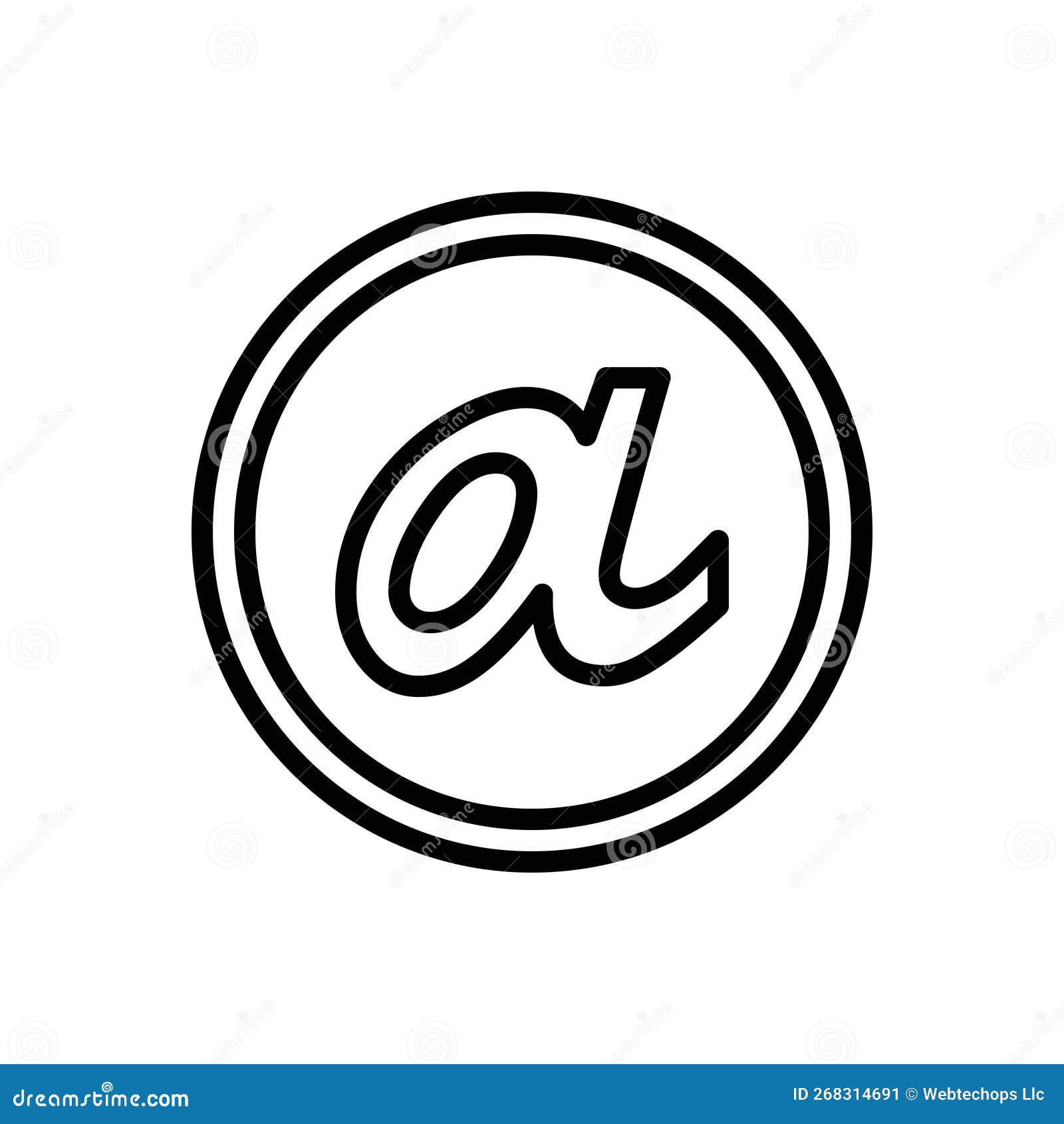 Alpha Letter Outline Icon Cartoon Vector | CartoonDealer.com #131211881