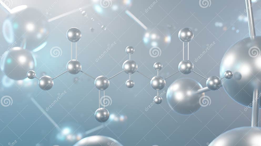 Alpha-ketoglutaric Acid Molecular Structure, 3d Model Molecule, Keto ...
