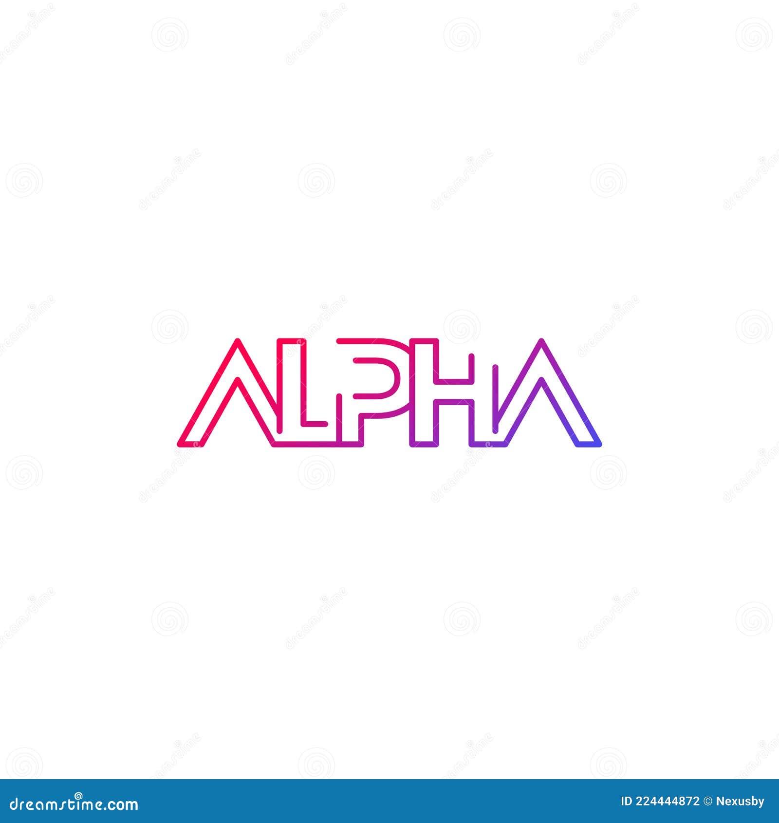 Alpha Logo, Line Minimal Design Stock Vector - Illustration of line ...