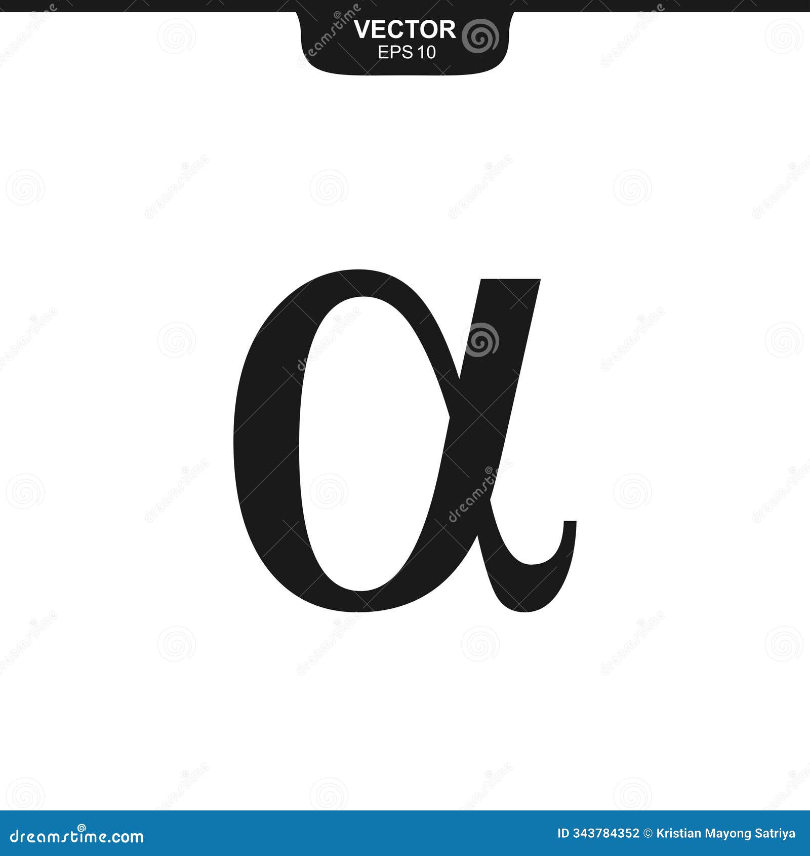Alpha Lowercase Greek Alphabet Symbol Stock Illustration - Illustration ...