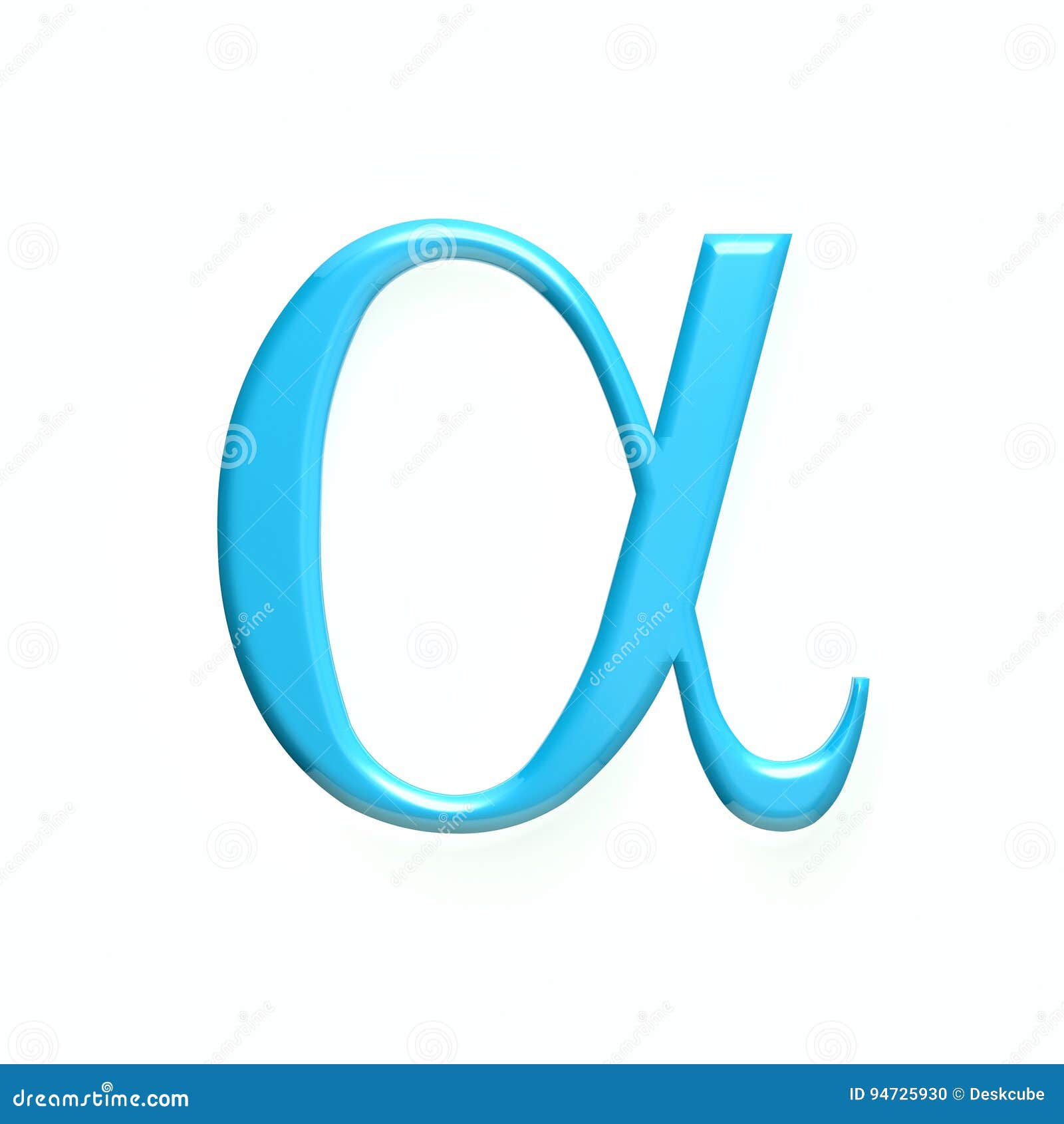 Alpha Mathematical Symbol Abbildung Der Wiedergabe 3d Stock Abbildung ...
