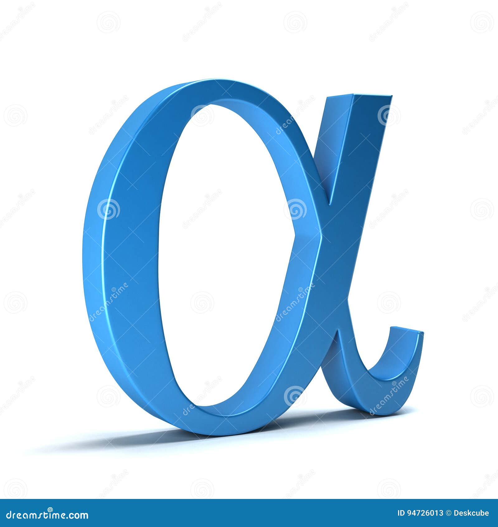 Alpha Mathematical Symbol 3D Stock Abbildung - Illustration von ...