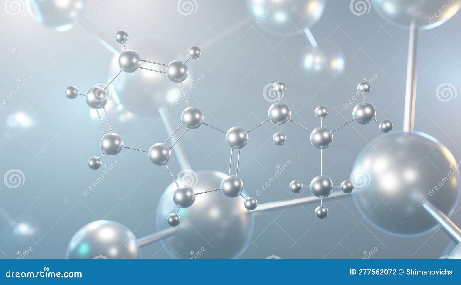 Alpha-methyltryptamine Molecule 3d, Molecular Structure, Ball And Stick ...