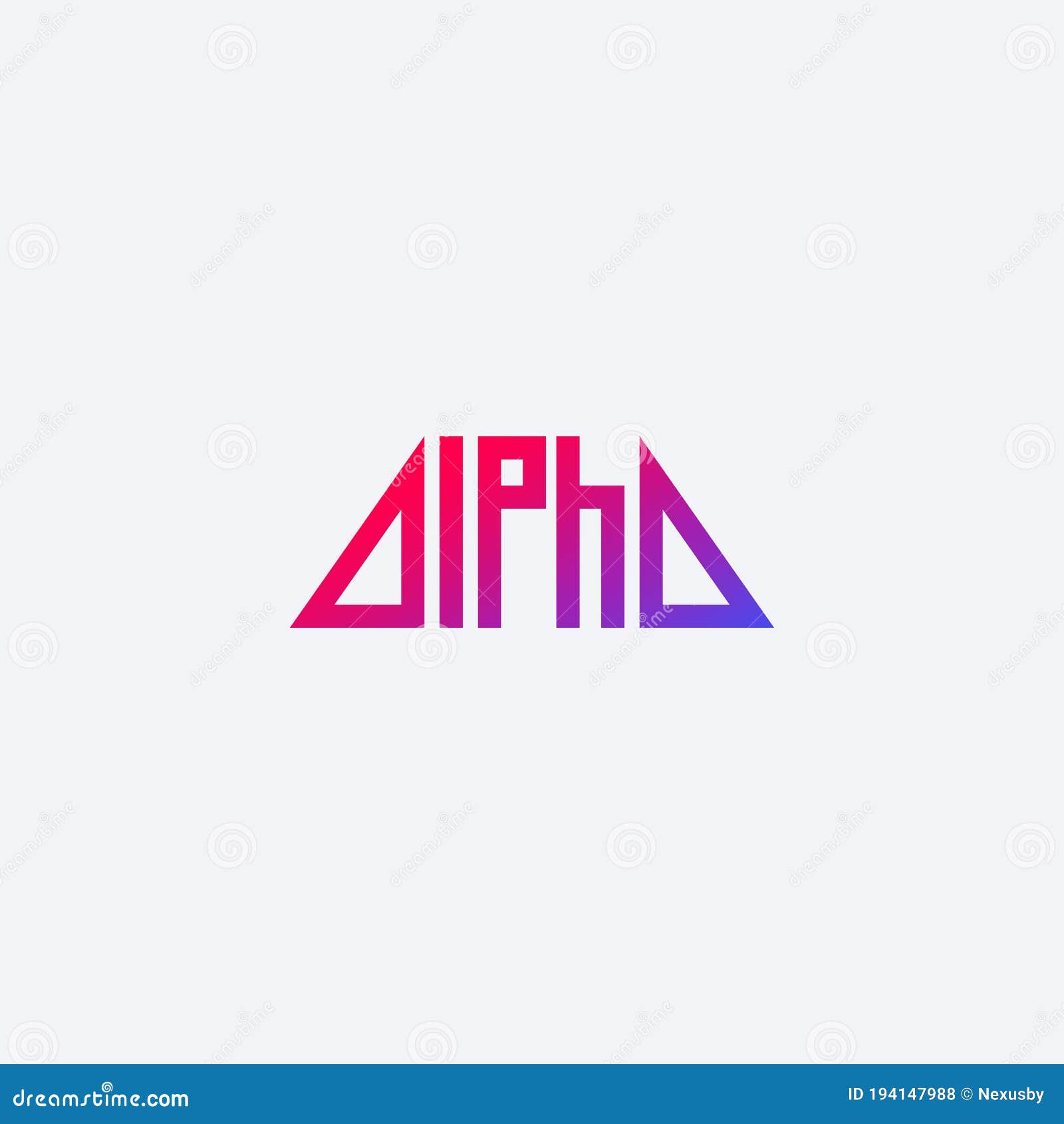 Alpha, Minimal Vector Logo Design Stock Vector - Illustration of ...