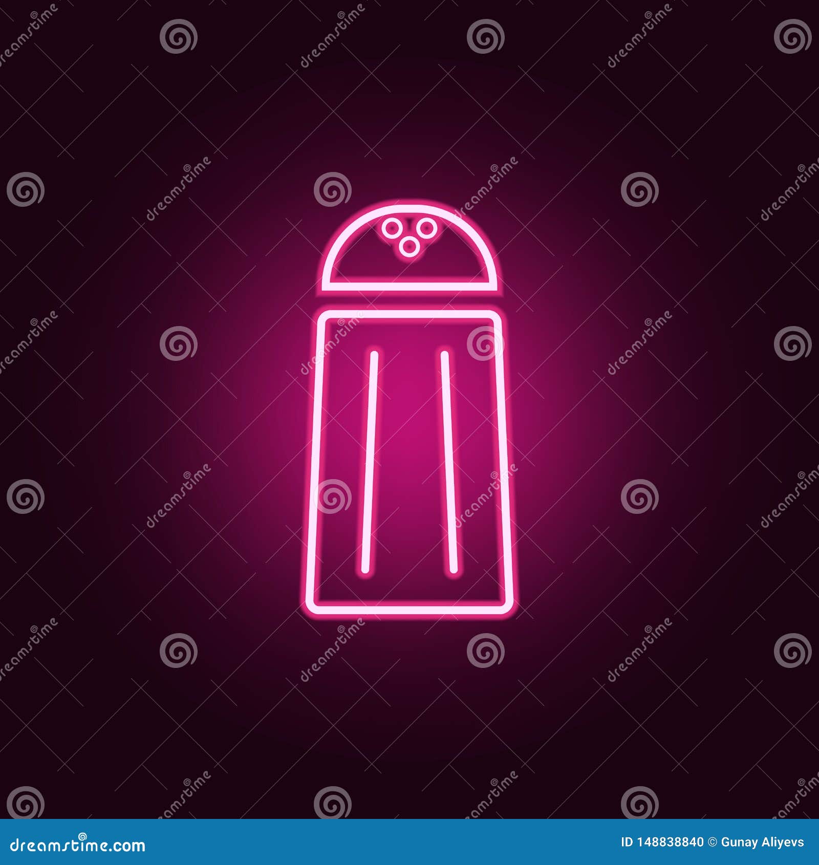 Alpha Neon Icon. Elements of Web Set Stock Illustration - Illustration ...
