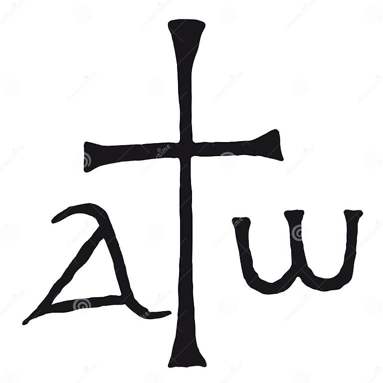 Alpha and omega (vector) stock vector. Illustration of ancient - 7873463