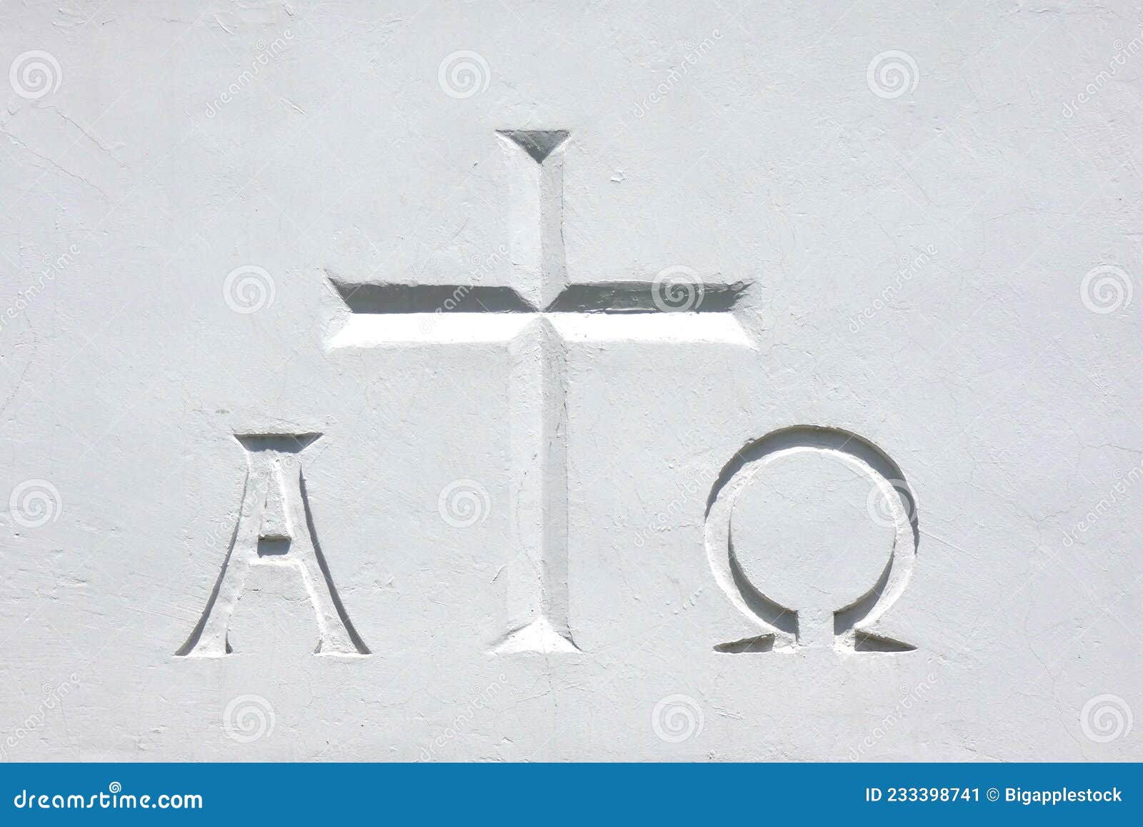 Alpha and Omega stock image. Image of white, alpha, wall - 233398741