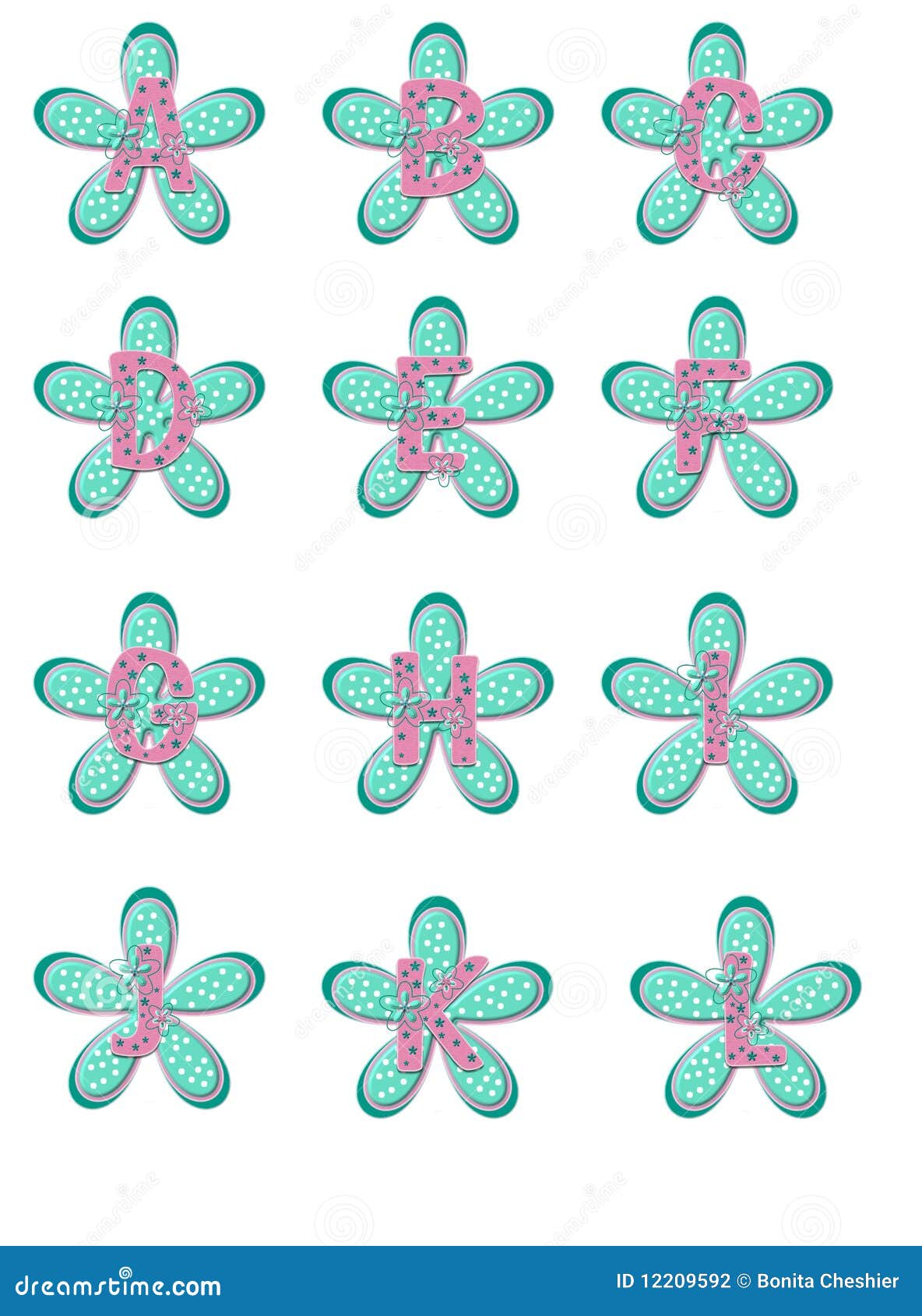 Alpha Pastel Petals stock illustration. Illustration of flowers - 12209592