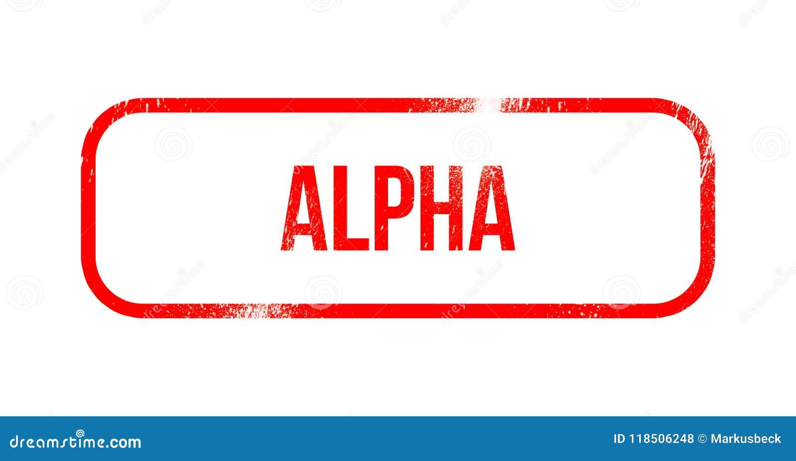 Alpha - Red Grunge Rubber, Stamp Stock Illustration - Illustration of ...