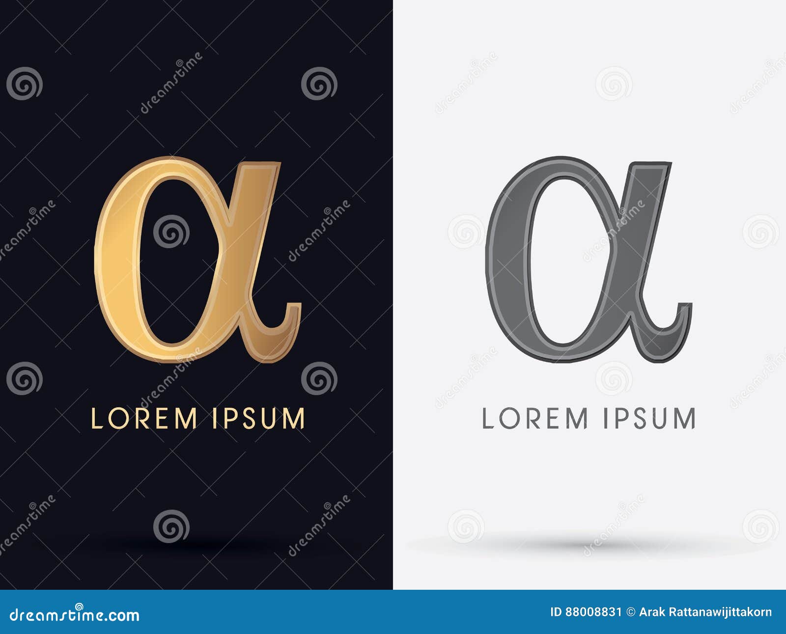 Alpha Sign. Alpha Letter, Greek Alphabet Symbol Royalty-Free Stock ...