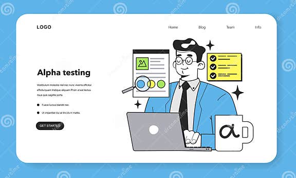 Alpha Testing Technique Web Banner or Landing Page. Software Testing ...