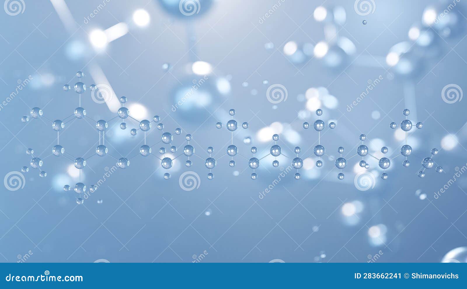 Alpha-tocopherol Molecular Structure 3d, Flat Model, Vitamin E ...