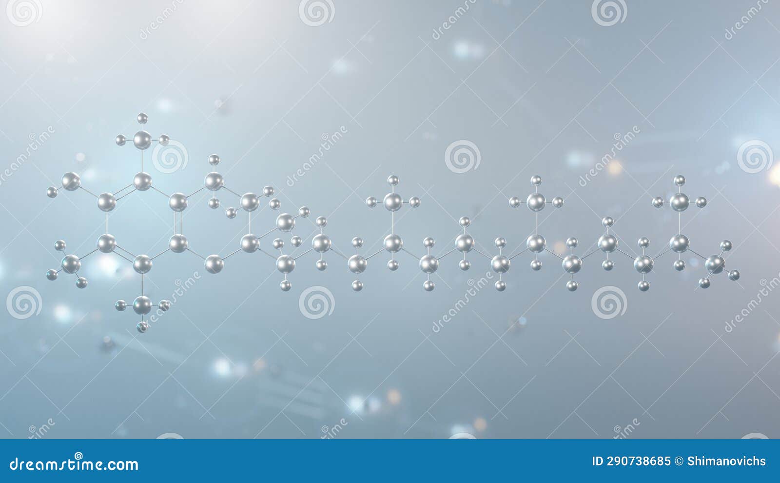 Alpha-tocopherol Molecular Structure, 3d Model Molecule, Vitamin E ...