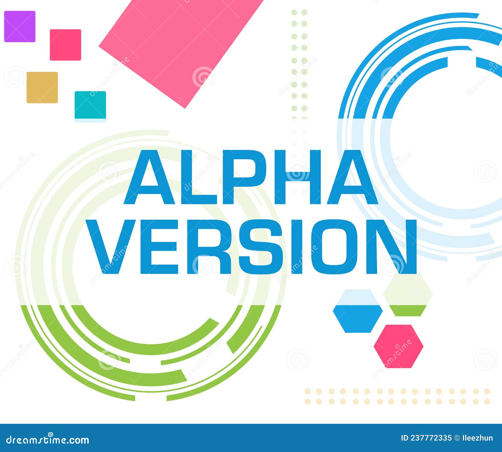 Alpha Version Colorful Technology Background Text Stock Illustration ...