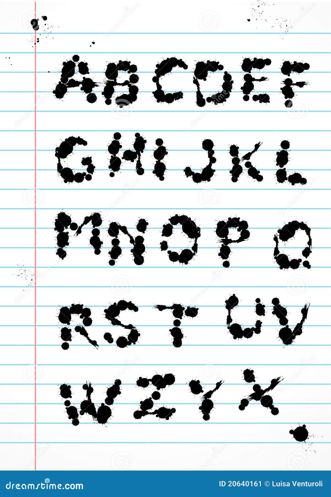 Alphabet stock vector. Illustration of dirty, handwriting - 20640161