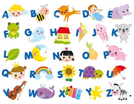 Alphabet stock vector. Illustration of doll, language - 6558650