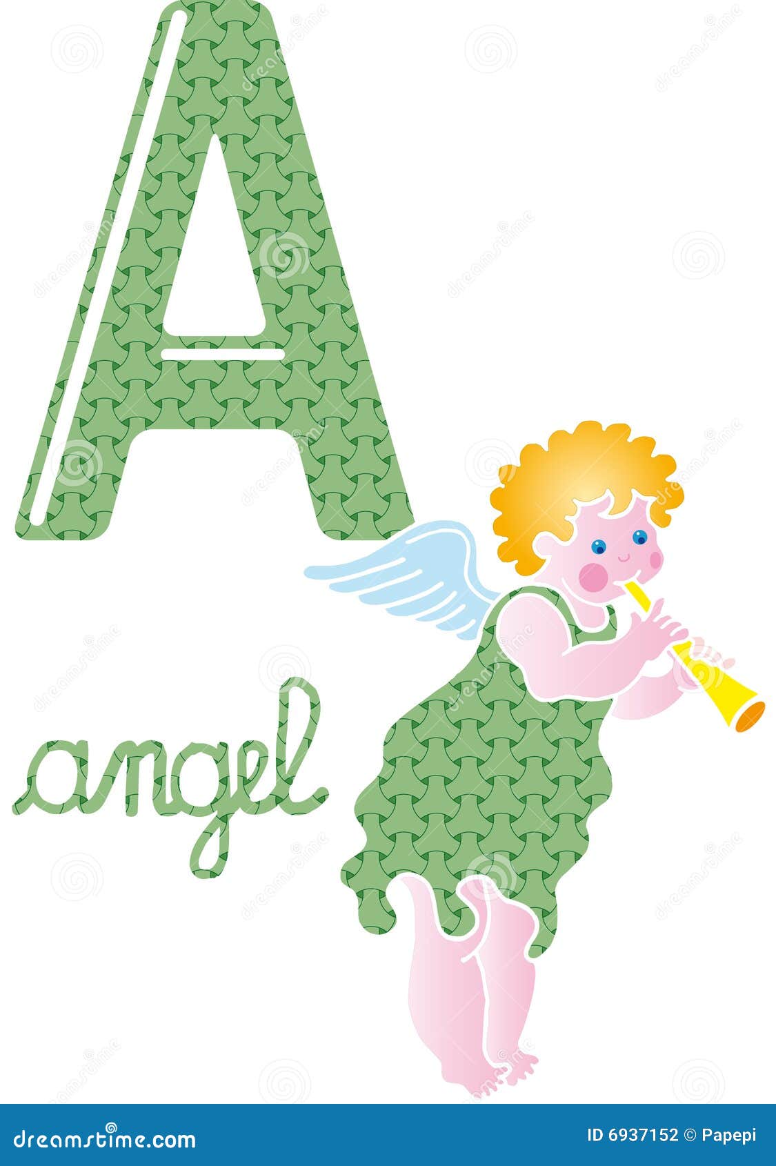 Alphabet a stock vector. Illustration of handwritten, education - 6937152