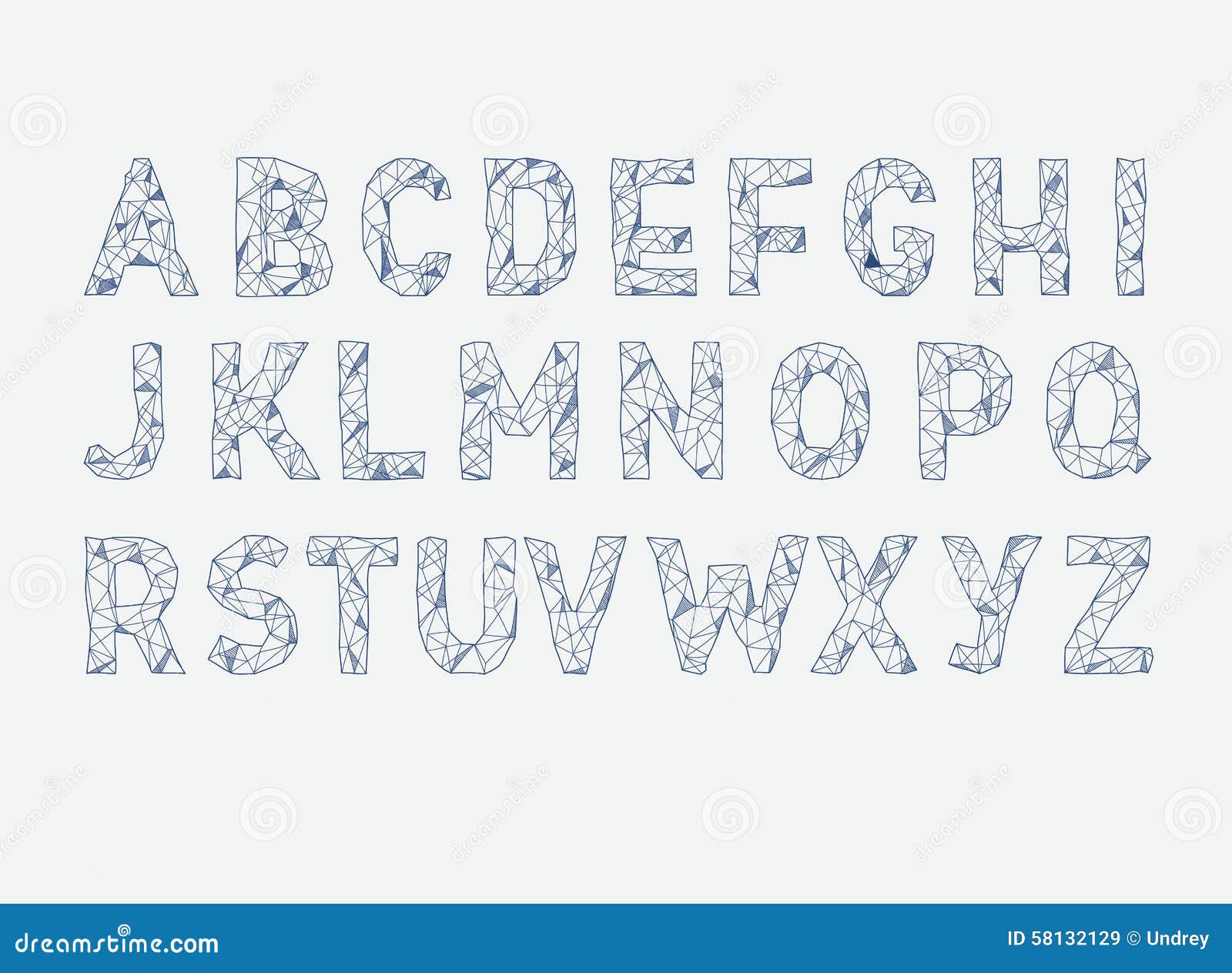 Alphabet Abc Vector Font. Type Letters Lowpoly | CartoonDealer.com ...