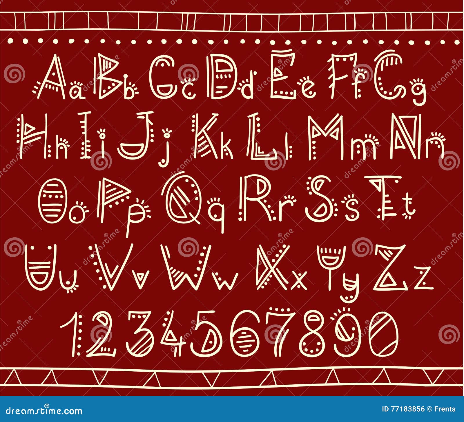 Alphabet in African Ethnic Style Stock Vector - Illustration of type ...