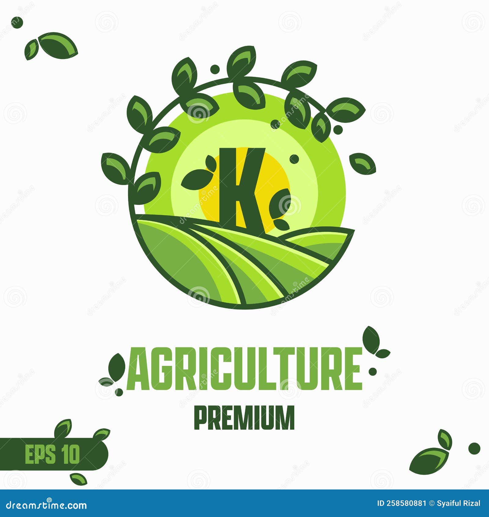 Alphabet Agriculture Logo K Stock Illustration - Illustration of garden ...