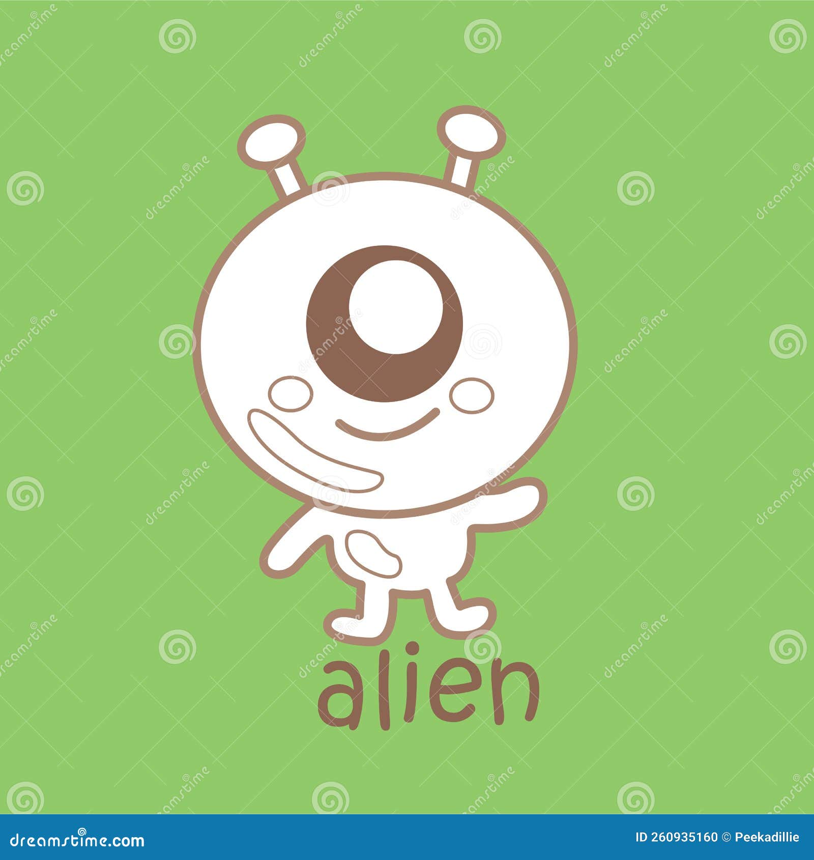 Alphabet a for Alien Digital Stamp Stock Vector - Illustration of brand ...