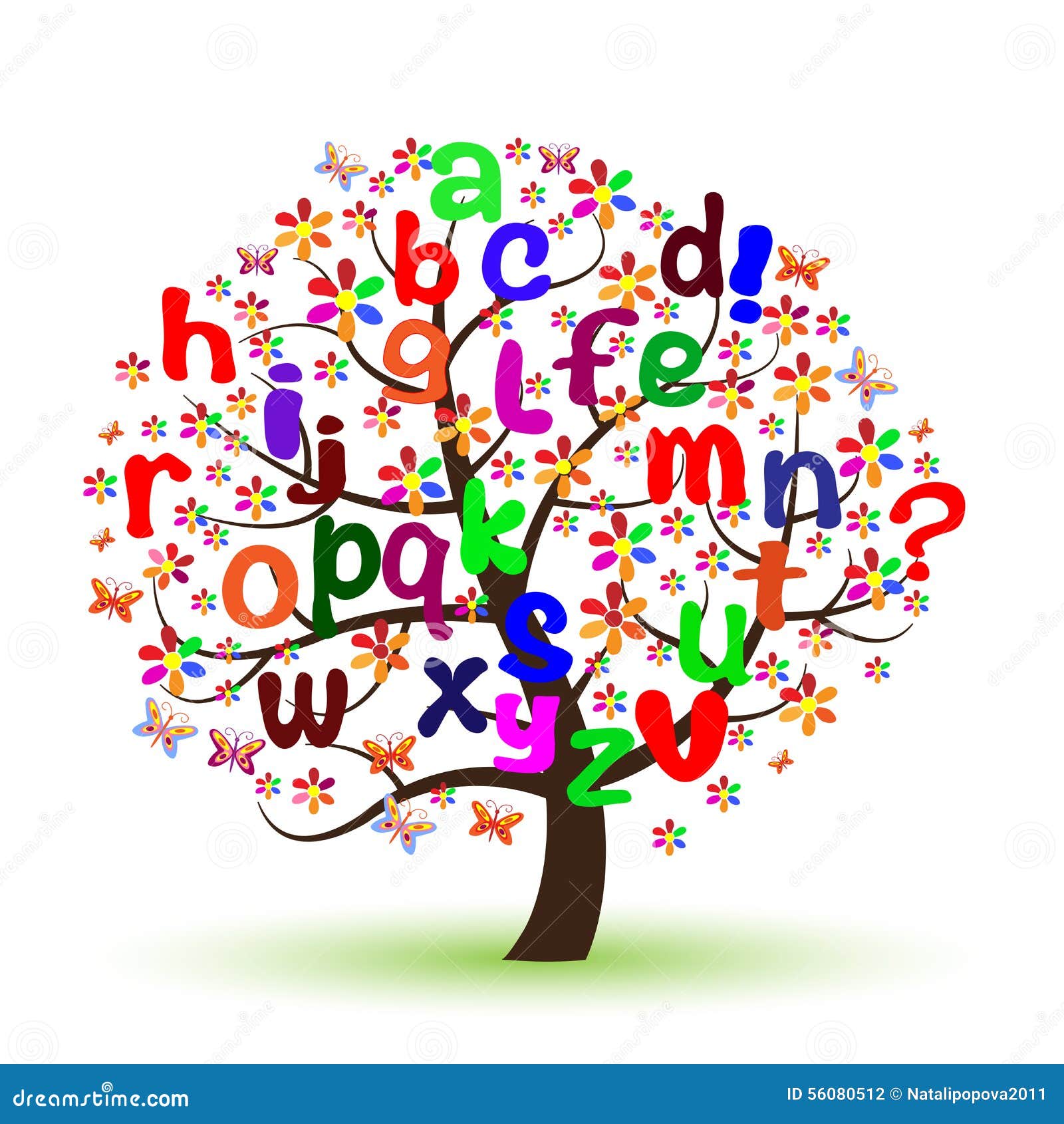 Alphabet anglais illustration de vecteur. Illustration du vert - 56080512