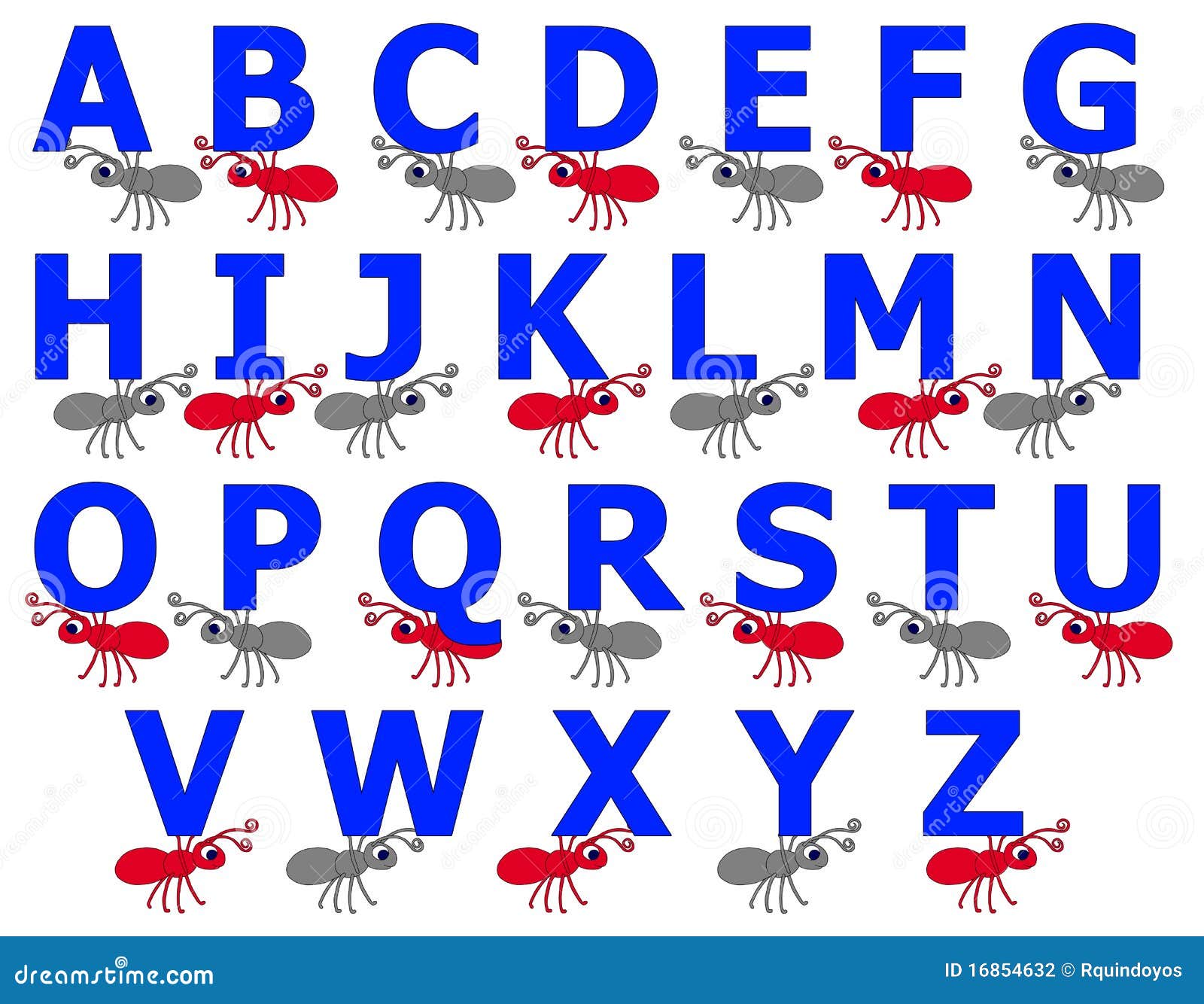 Alphabet ants stock illustration. Illustration of design - 16854632