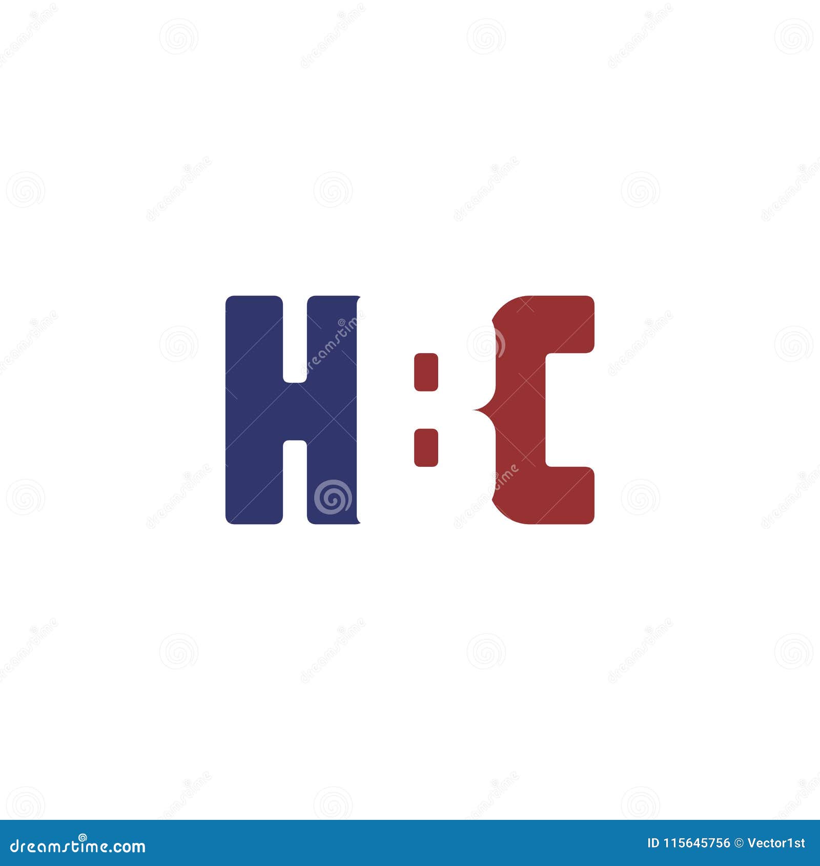 Alphabet Art Logo Logotype Red and Blue Theme Stock Vector ...