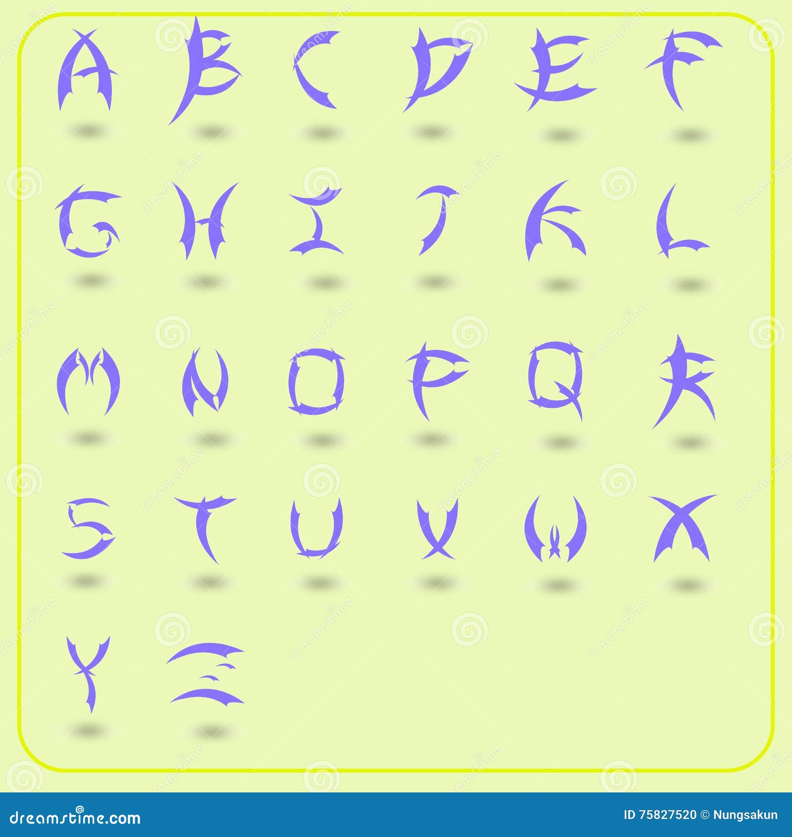 Sword Alphabet Font. Scratched Metal Medieval Letters. Vector ...