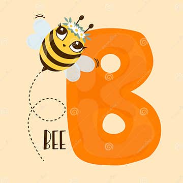 ALPHABET B BEE Vector Educational Stock Vector - Illustration of insect ...