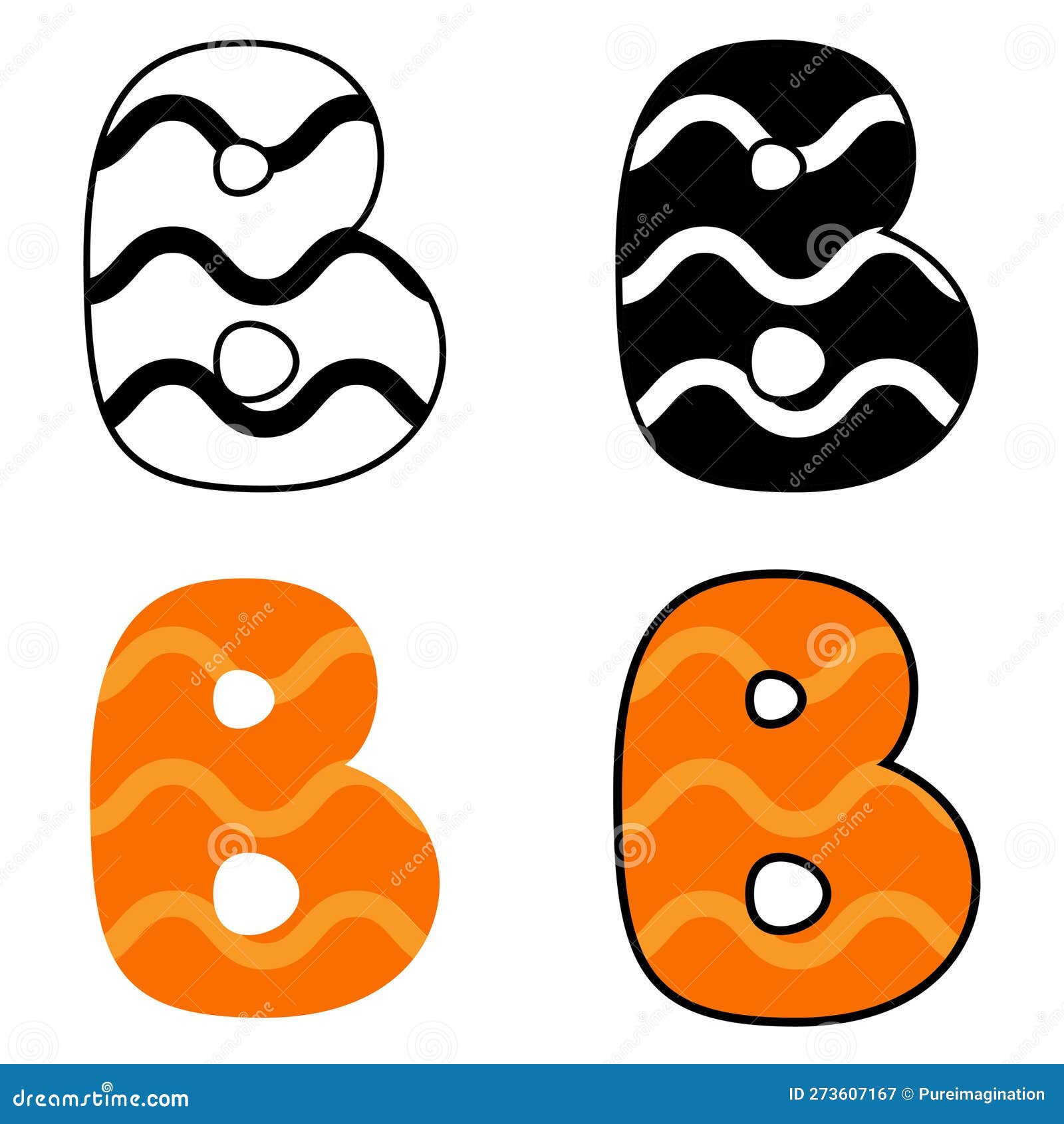 Alphabet B in Flat Style Isolated Stock Vector - Illustration of ...