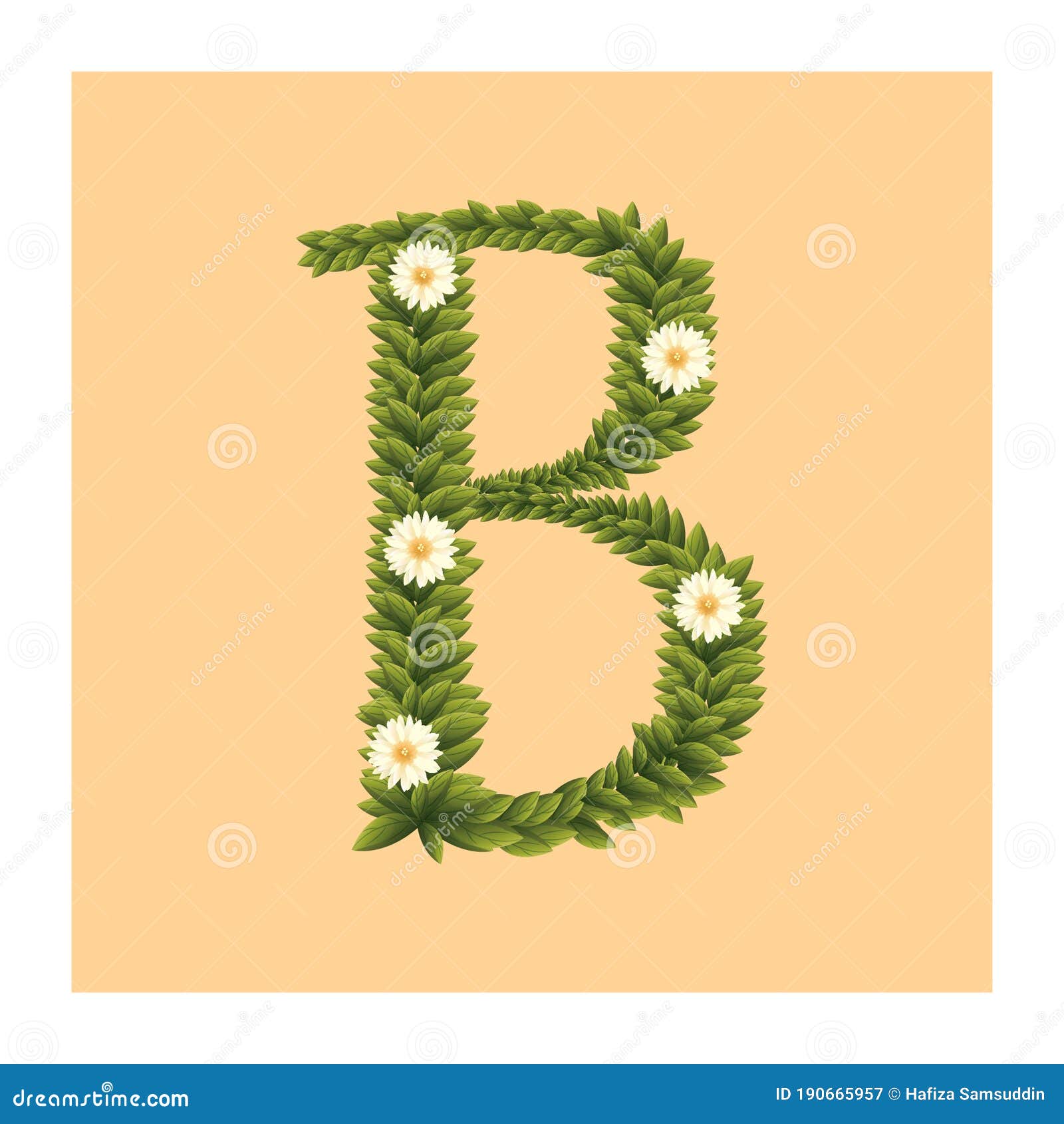 Alphabet B. Vector Illustration Decorative Design Stock Vector ...