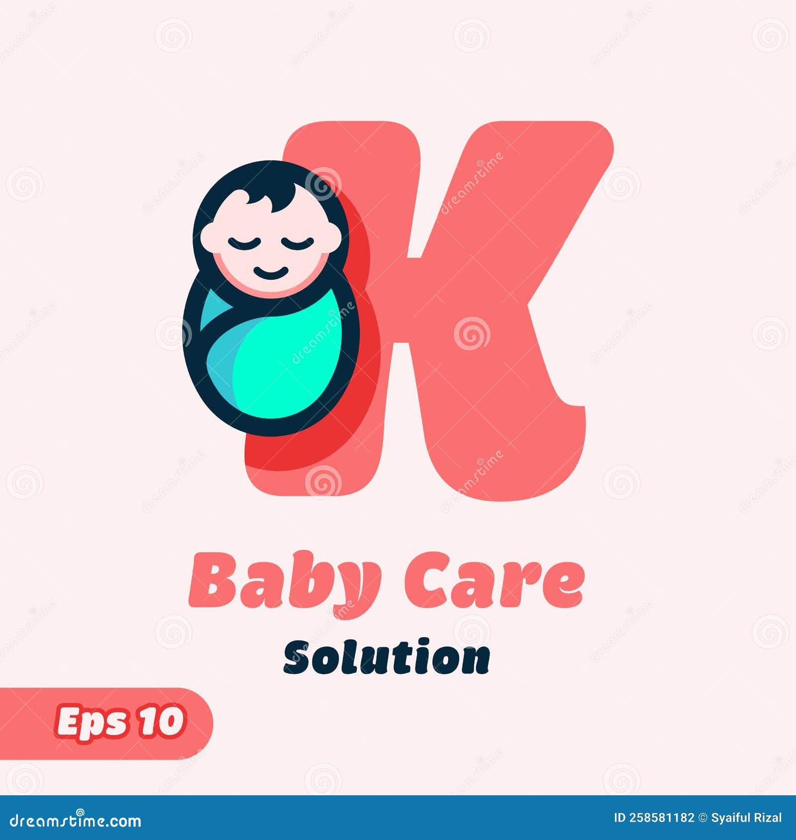 Baby Care Logo Alphabet K stock illustration. Illustration of small ...