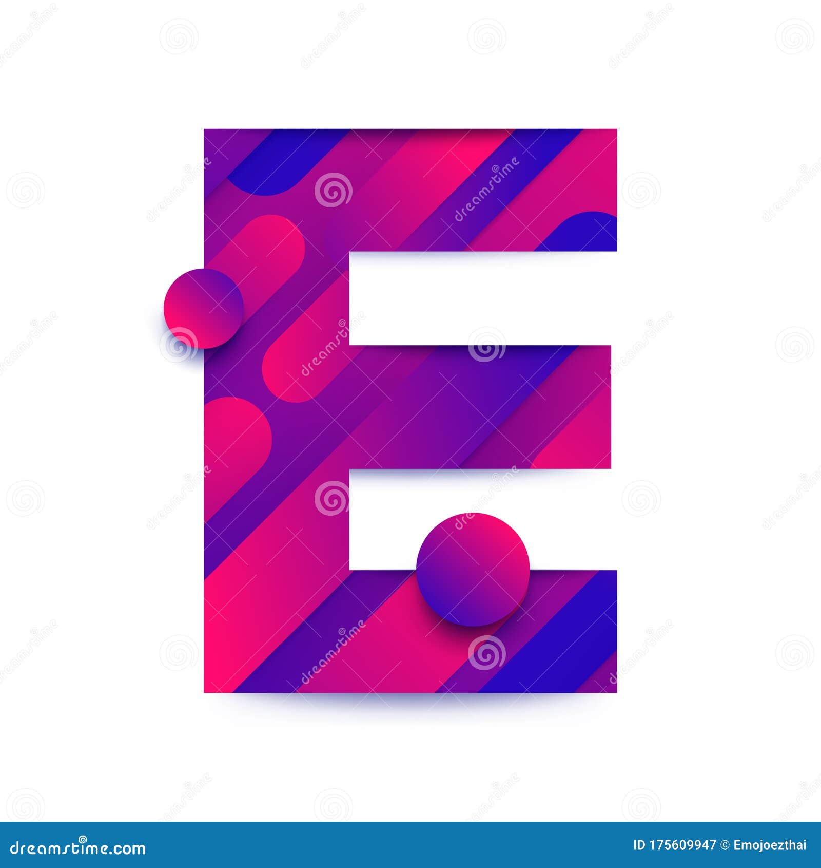 Alphabet BG Gradients E stock vector. Illustration of letters - 175609947