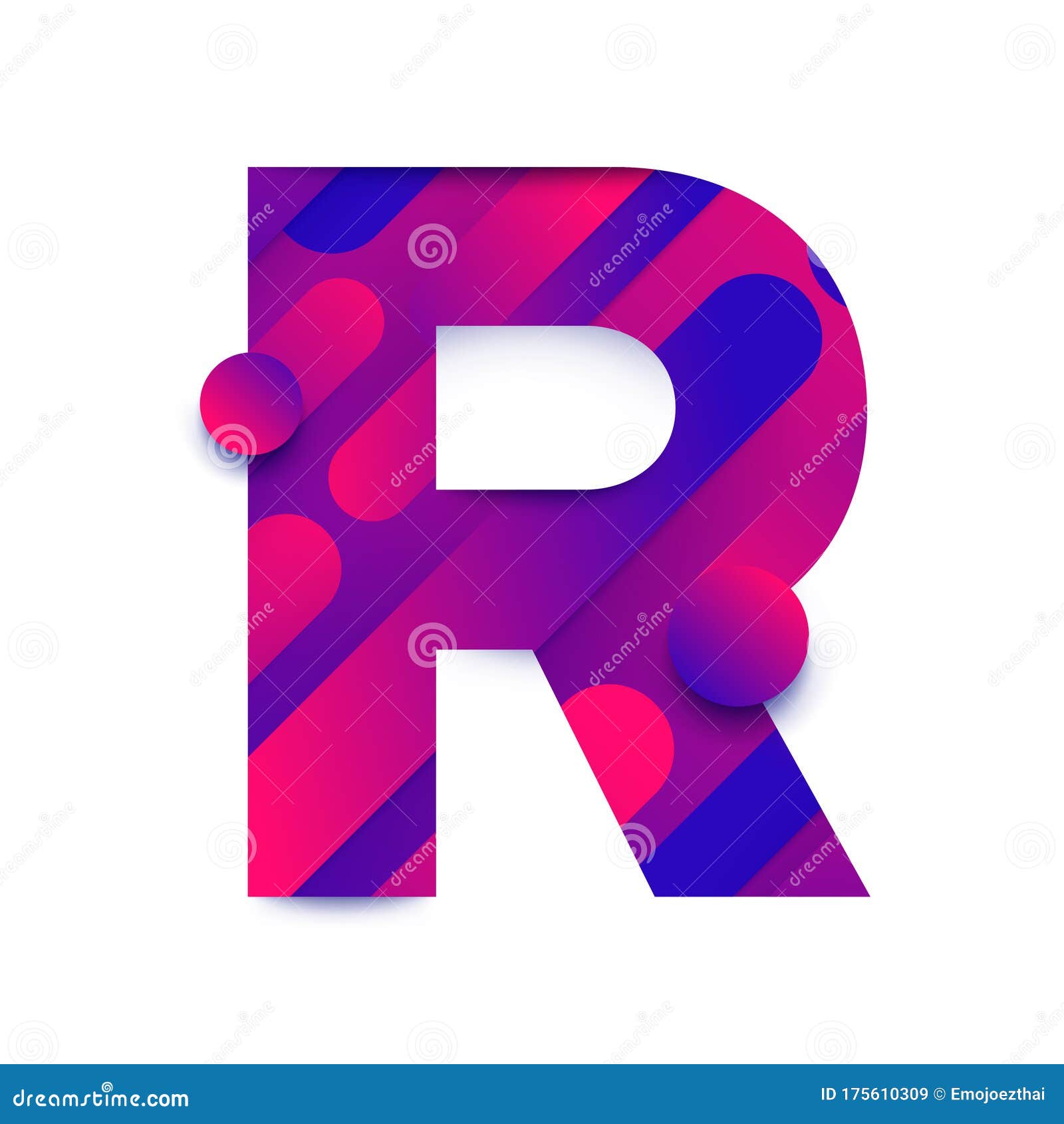 Alphabet BG Gradients R stock vector. Illustration of abstract - 175610309