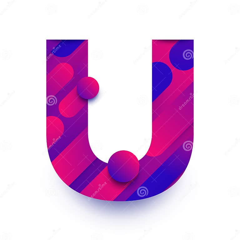 Alphabet BG Gradients U stock vector. Illustration of circle - 175610036