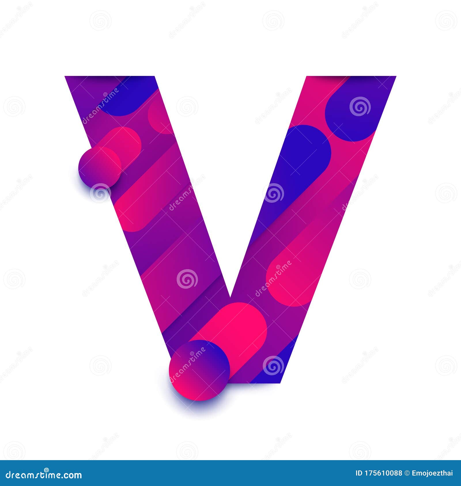Alphabet BG Gradients V stock vector. Illustration of english - 175610088
