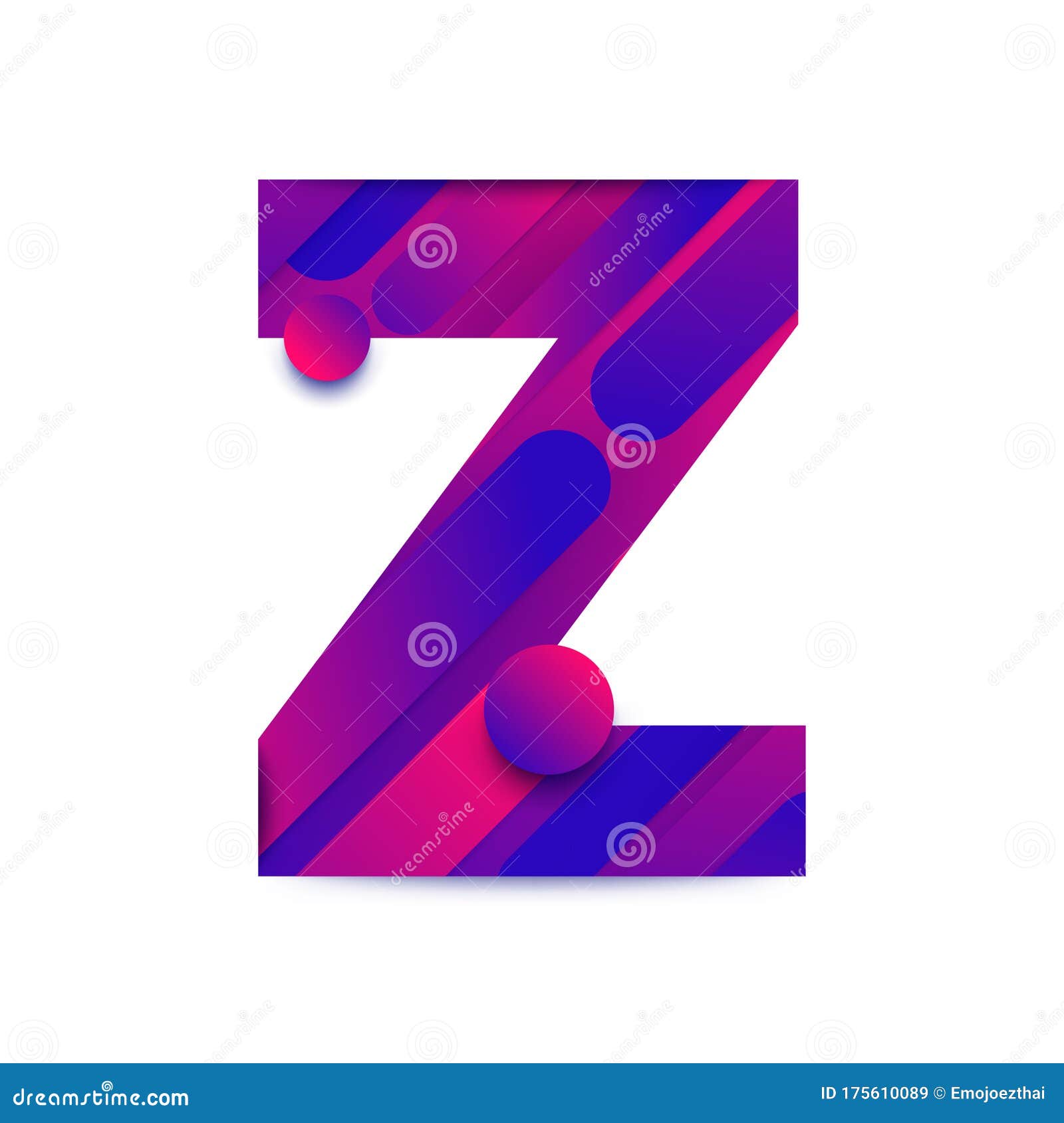 Alphabet BG Gradients Z stock vector. Illustration of space - 175610089