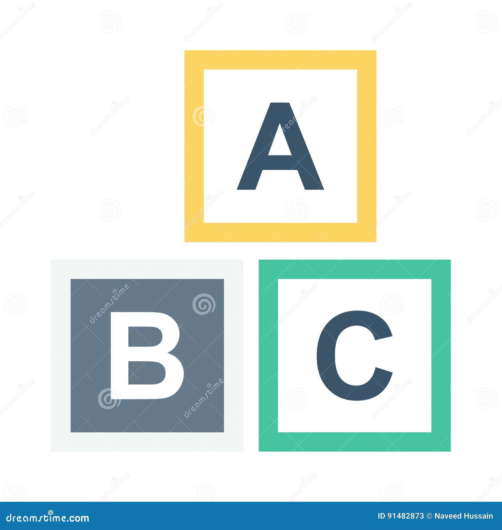 Alphabet Block Icon stock illustration. Illustration of blocks - 91482873