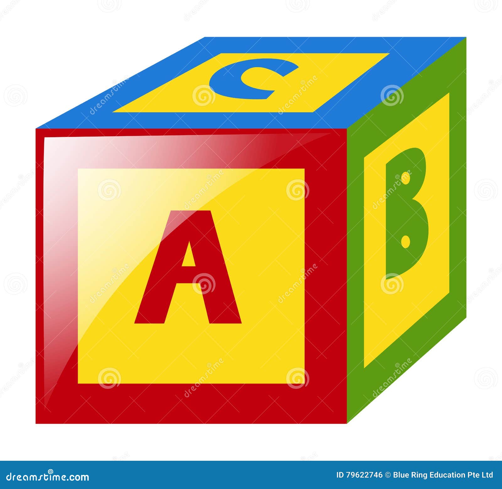 Alphabet block for kid stock vector. Illustration of drawing - 79622746
