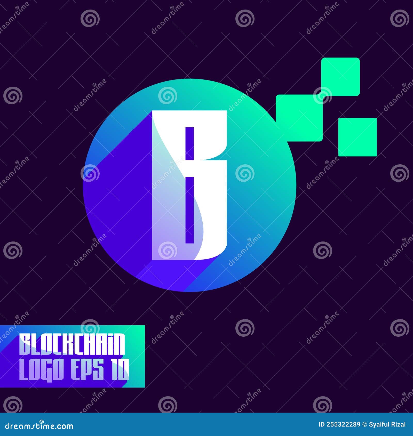 Alphabet Blockchain Circle Logo Letter B Stock Illustration ...
