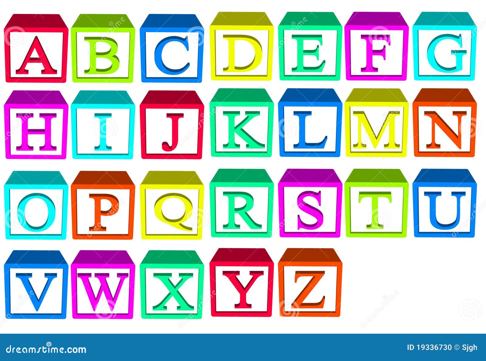 Alphabet blocks stock vector. Illustration of concept - 19336730