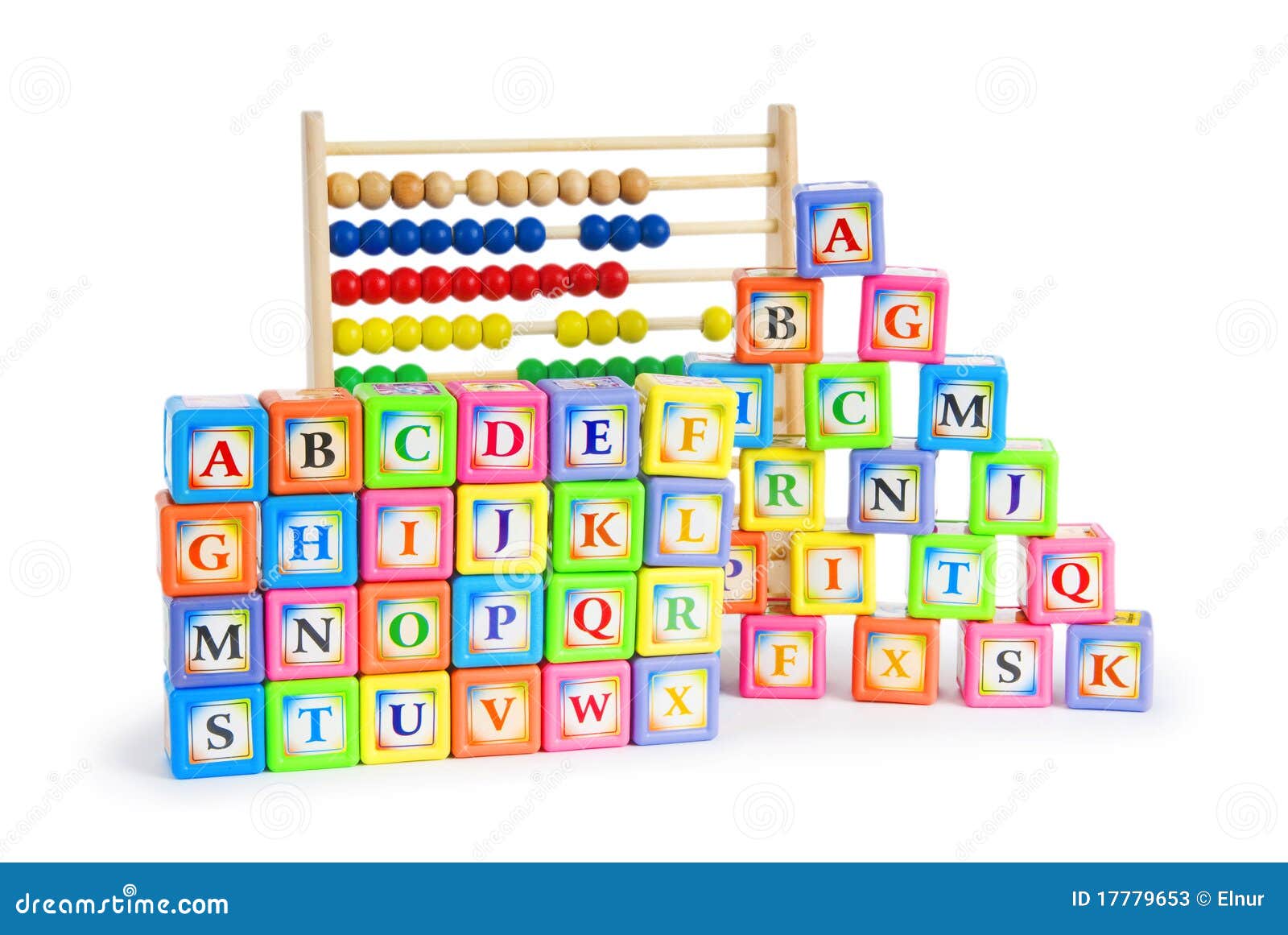 Alphabet blocks and abacus stock image. Image of fonts - 17779653