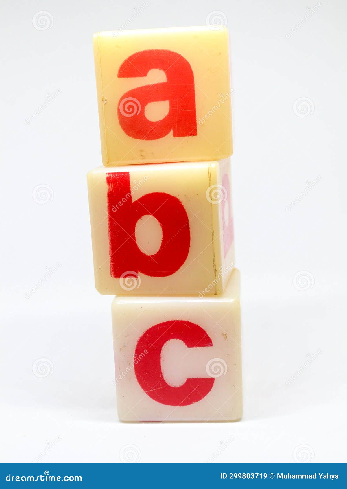 Alphabet Blocks "abc" on White Background Stock Image - Image of block, hand: 299803719