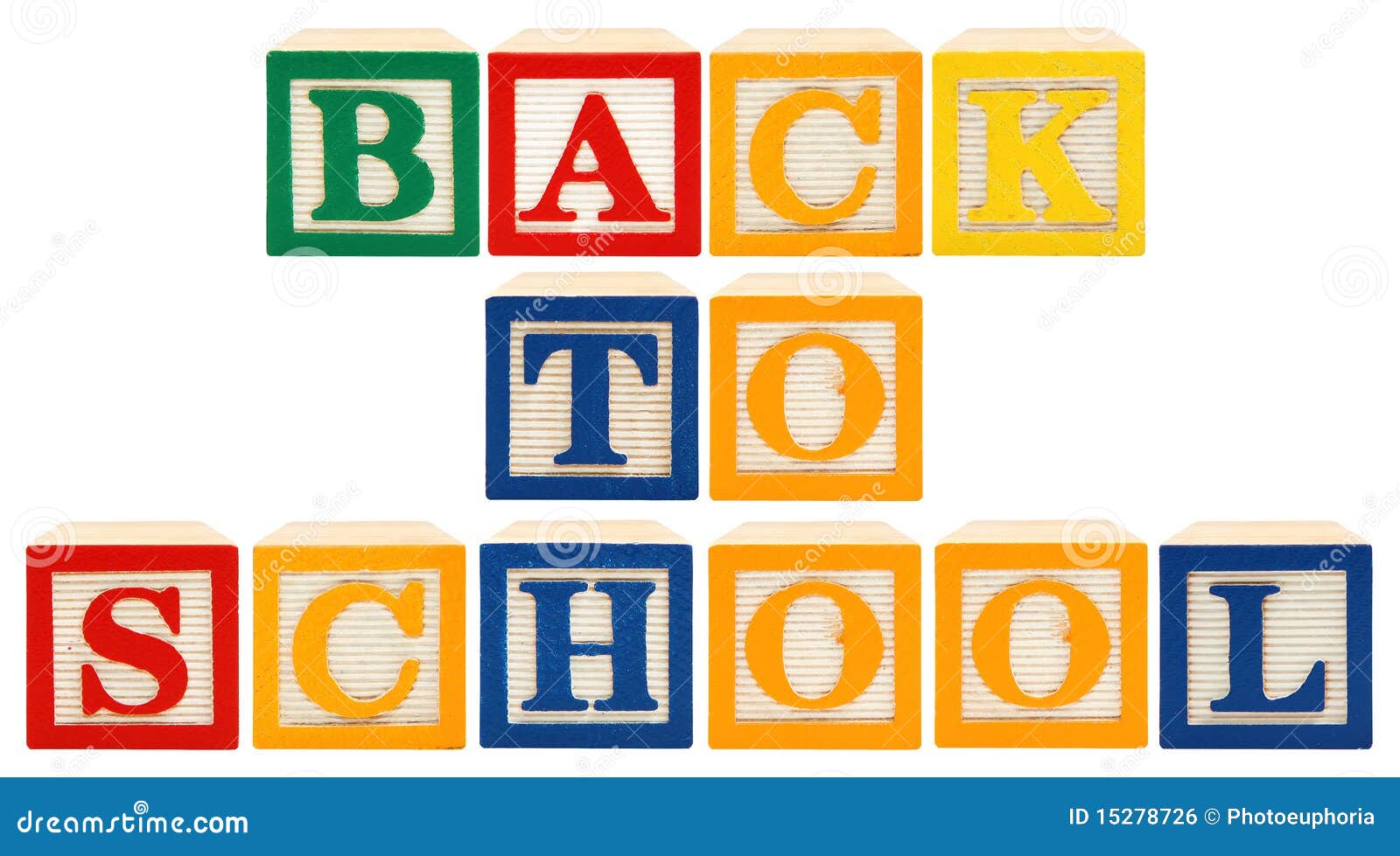 Alphabet Blocks Back To School Stock Photo - Image of colorful, word ...
