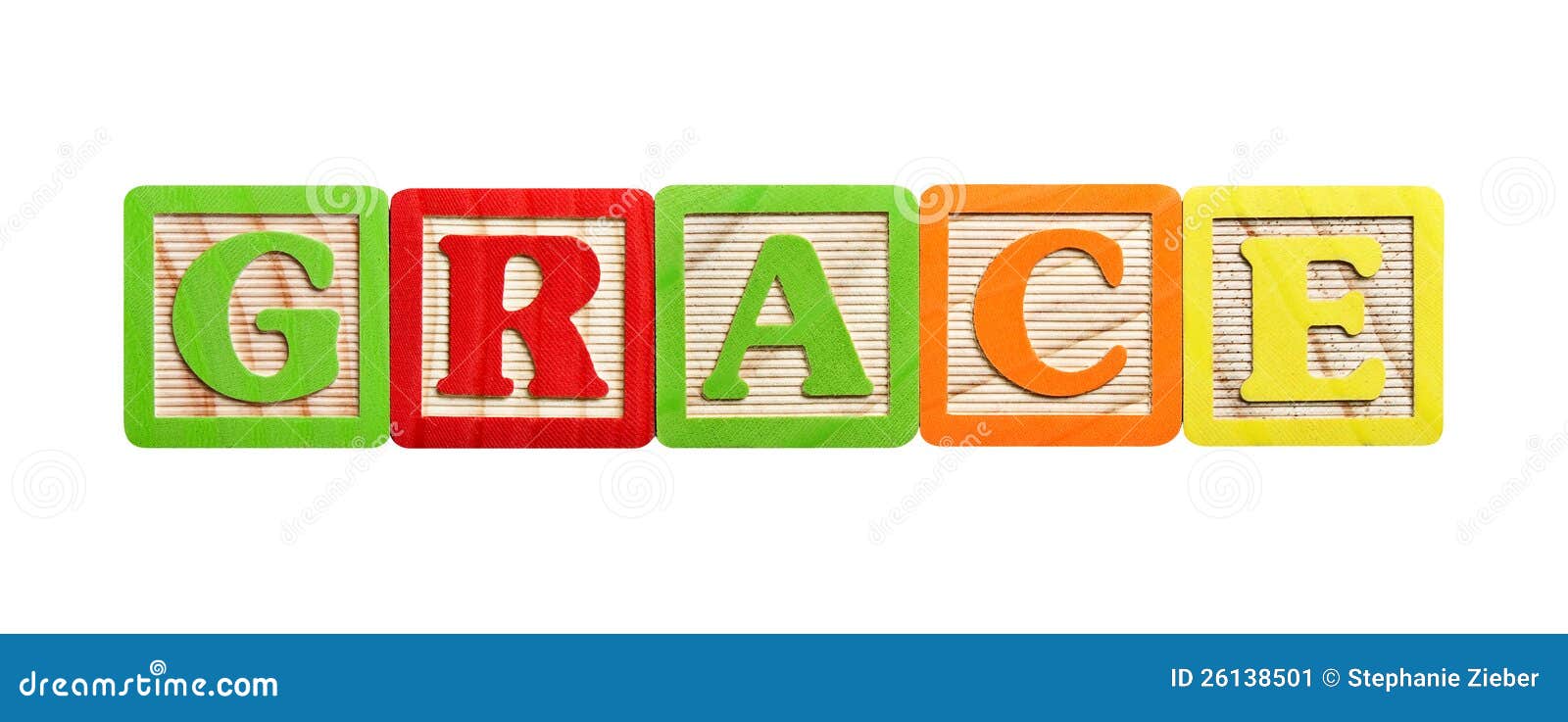 Alphabet Blocks Grace stock image. Image of isolation - 26138501