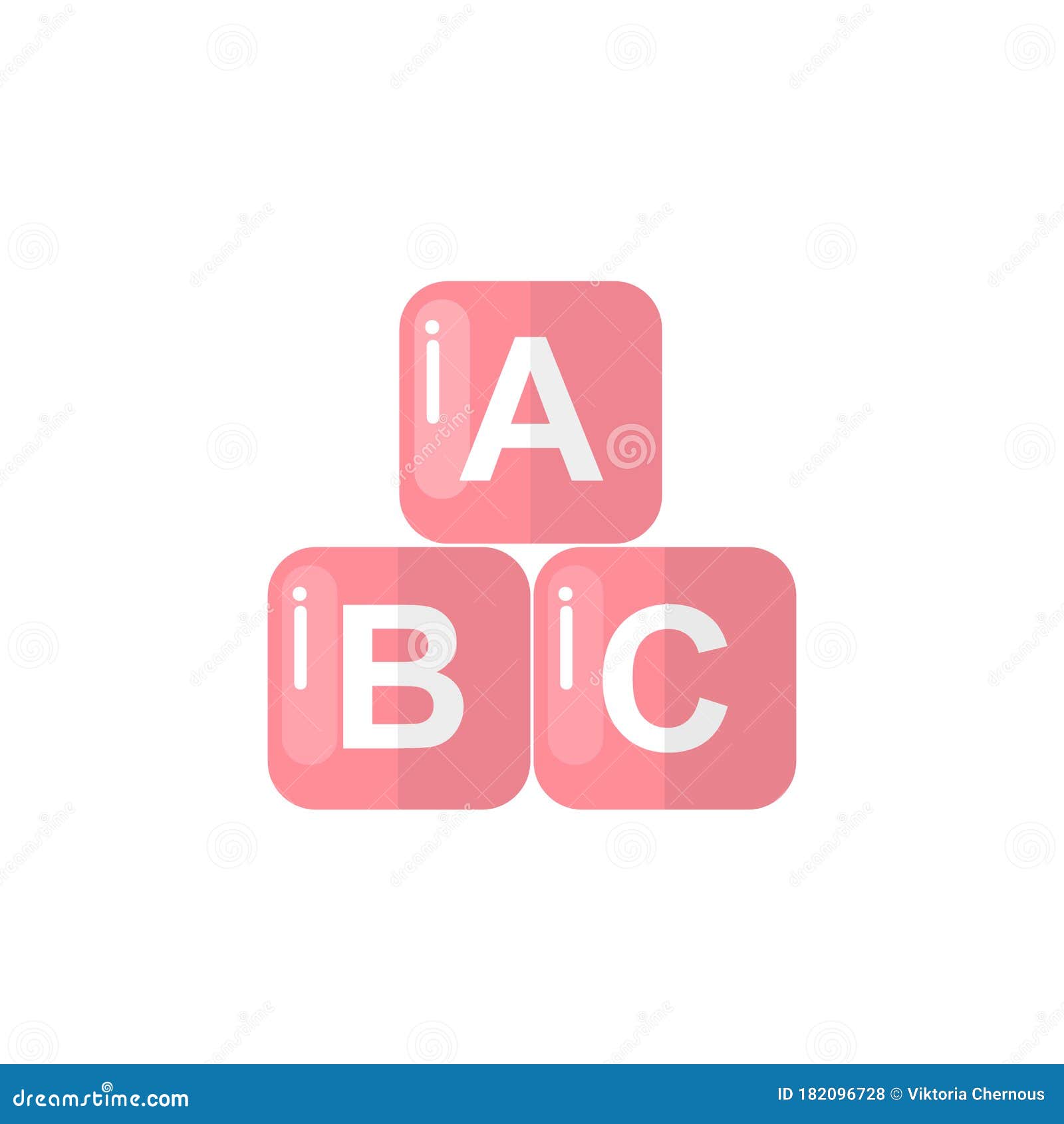 Alphabet blocks icon stock illustration. Illustration of school - 182096728