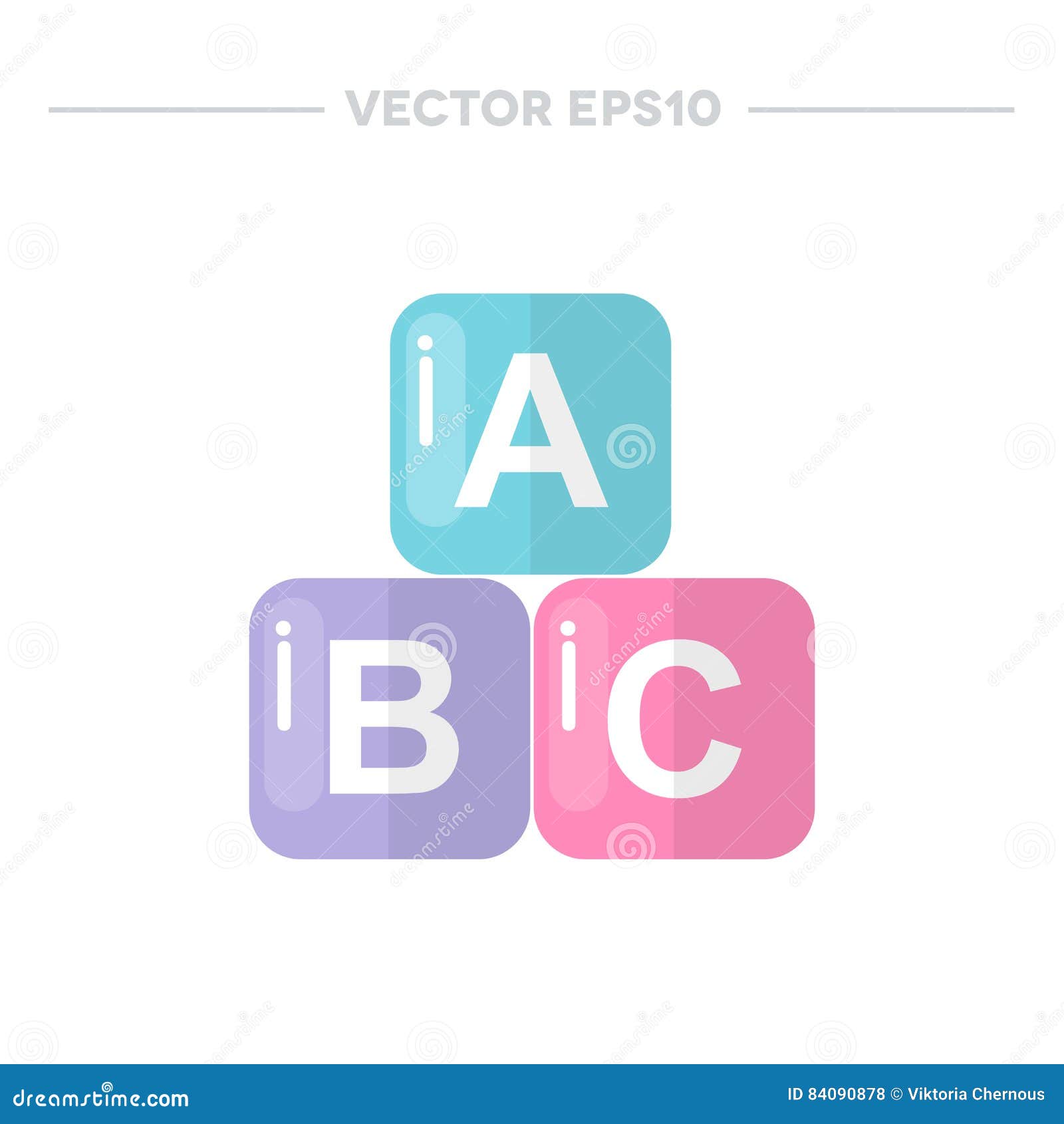 Alphabet Blocks Icon. Vector Illustration Stock Vector - Illustration ...