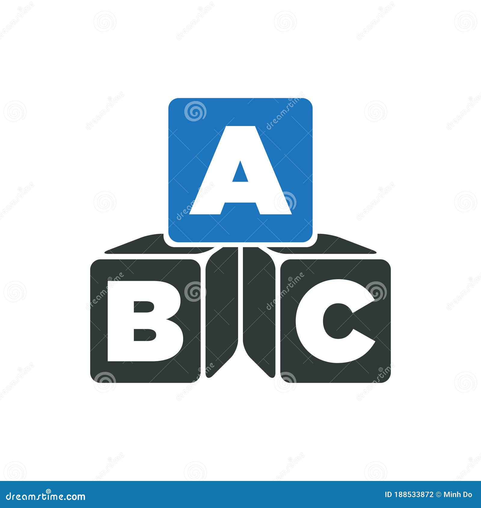 Alphabet blocks icon stock vector. Illustration of alphablock - 188533872